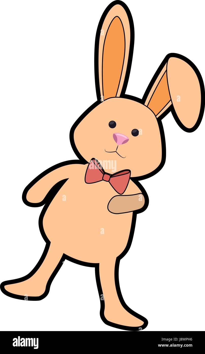 bunny ribbon animal Stock Vector Image & Art - Alamy