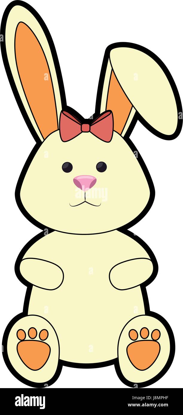 bunny ribbon animal Stock Vector Image & Art - Alamy