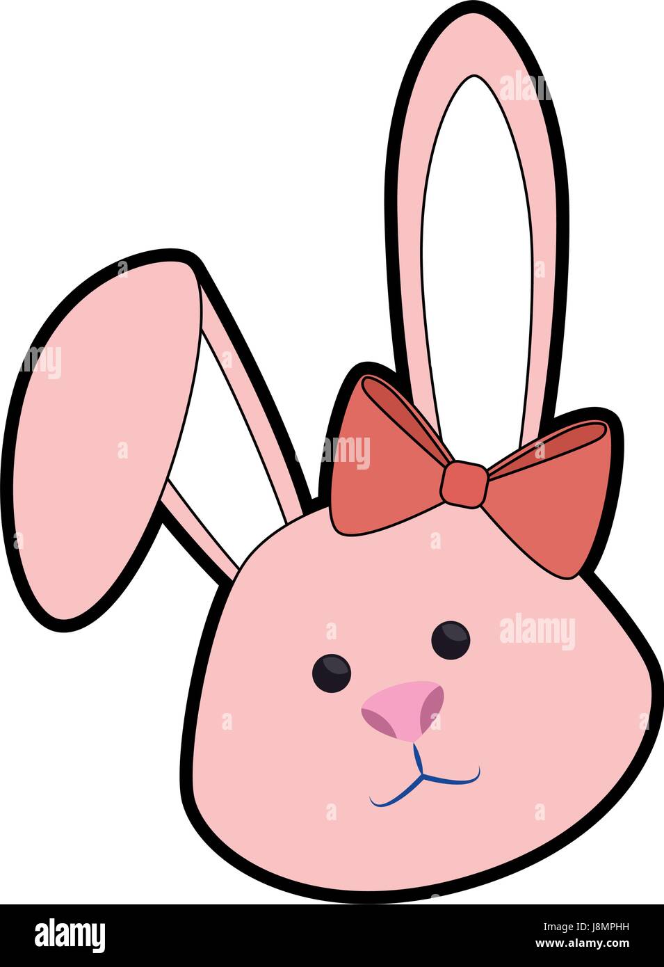 bunny ribbon animal Stock Vector Image & Art - Alamy