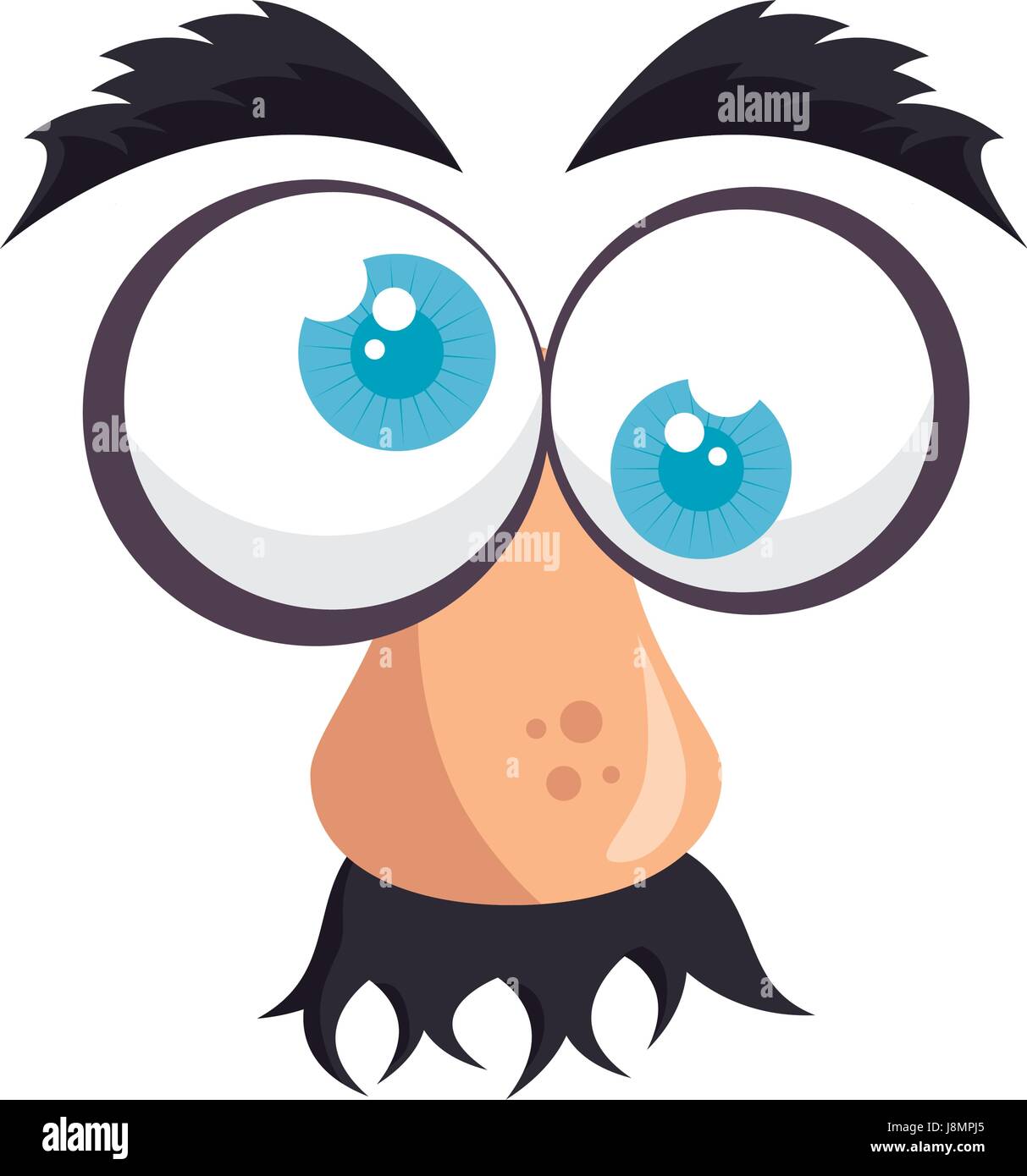 funny face mustache Stock Vector Image & Art - Alamy