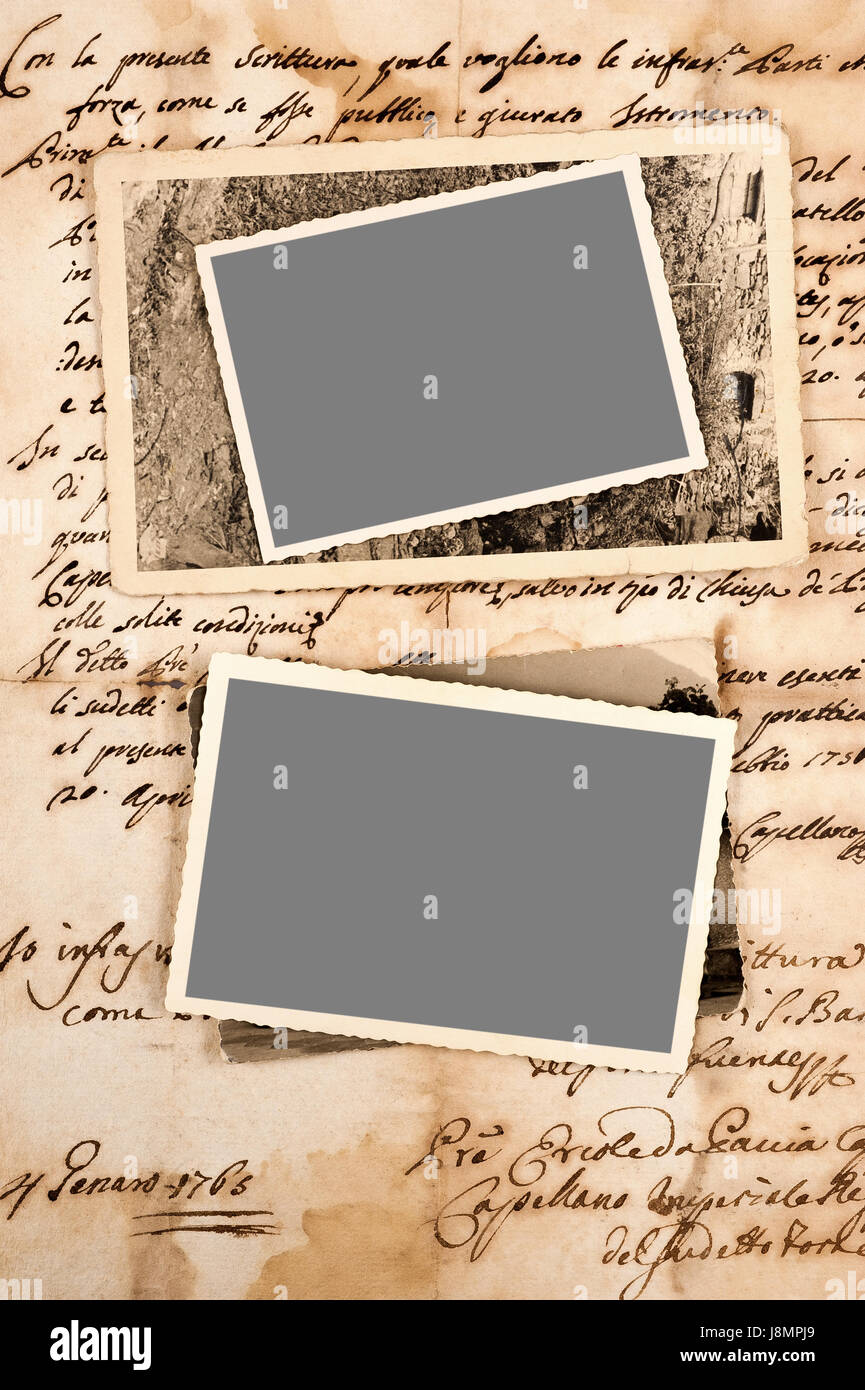 Old letters with old pictures Stock Photo - Alamy