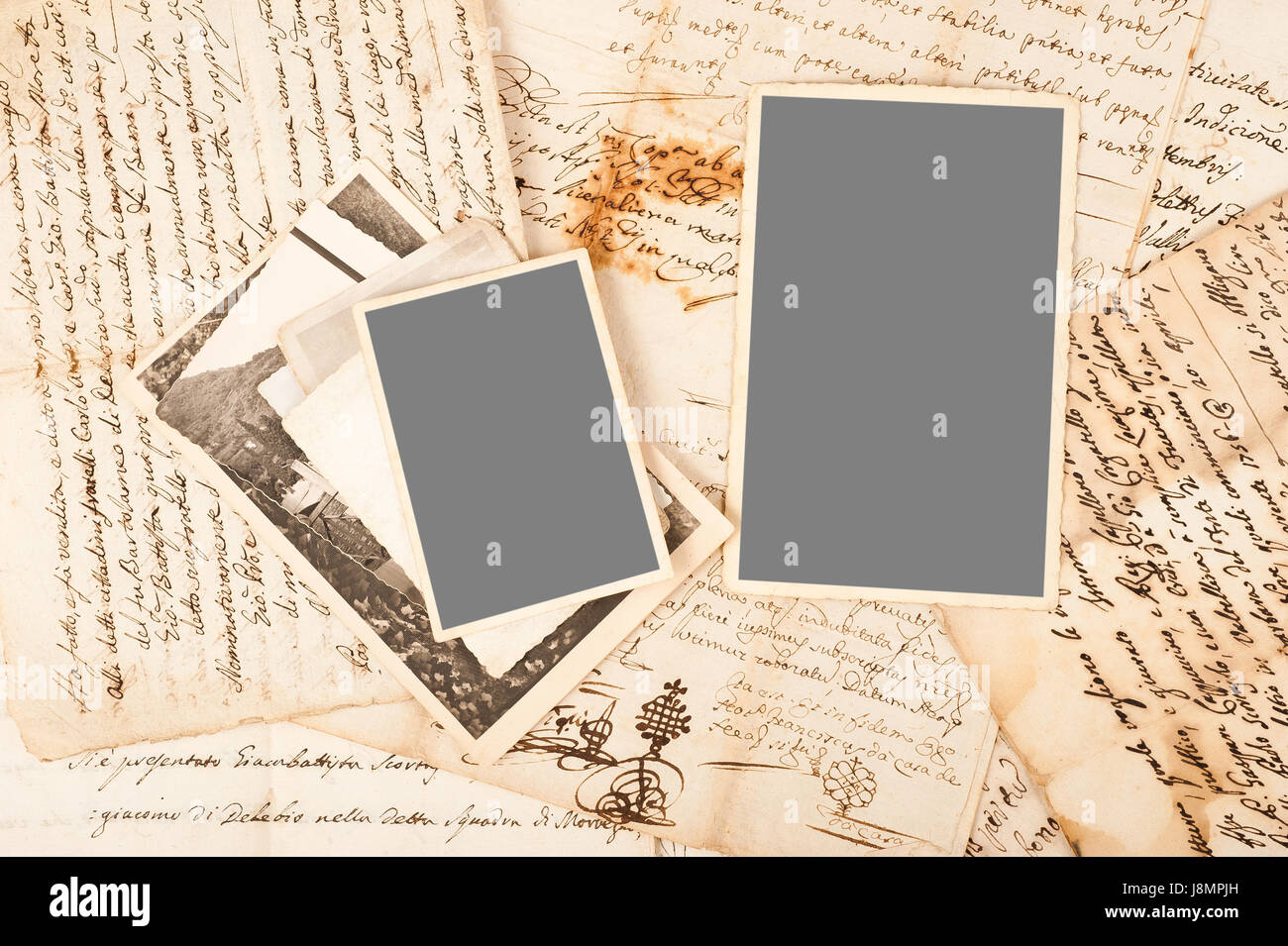 Old letters with old photos Stock Photo - Alamy