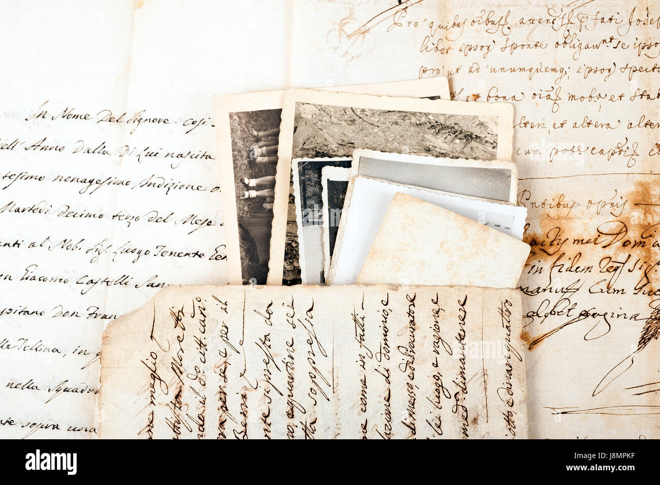 Old letters with old photos Stock Photo - Alamy