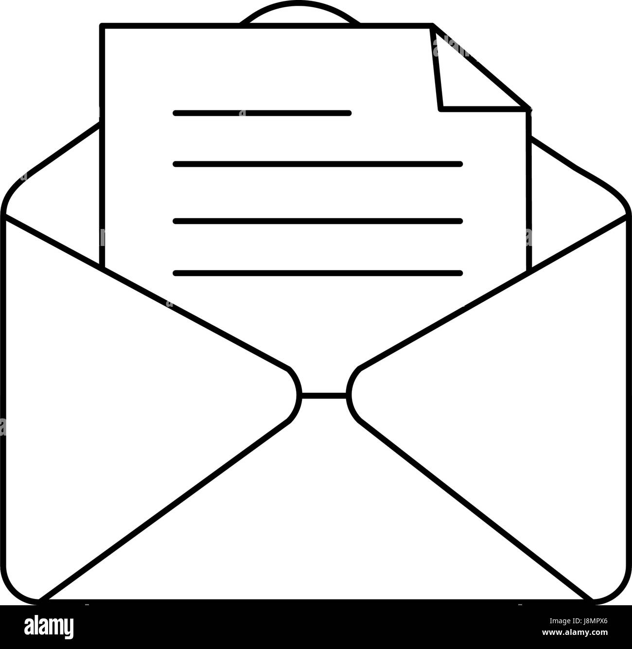 envelope paper sheet Stock Vector Image & Art - Alamy