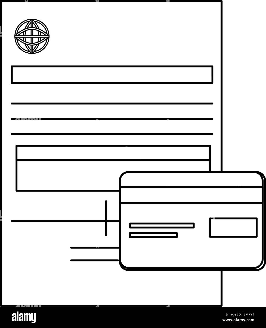 document contract credict card Stock Vector Image & Art - Alamy