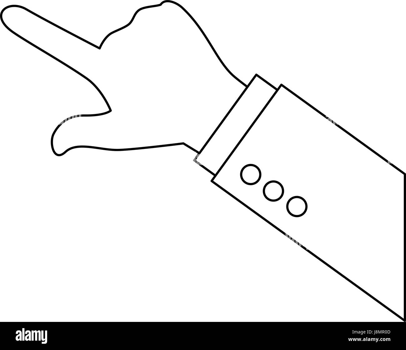 Hand Pointing Gesture Stock Vector Image Art Alamy