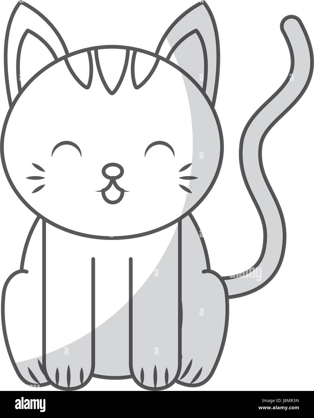 cute shadow cat cartoon Stock Vector Image & Art - Alamy