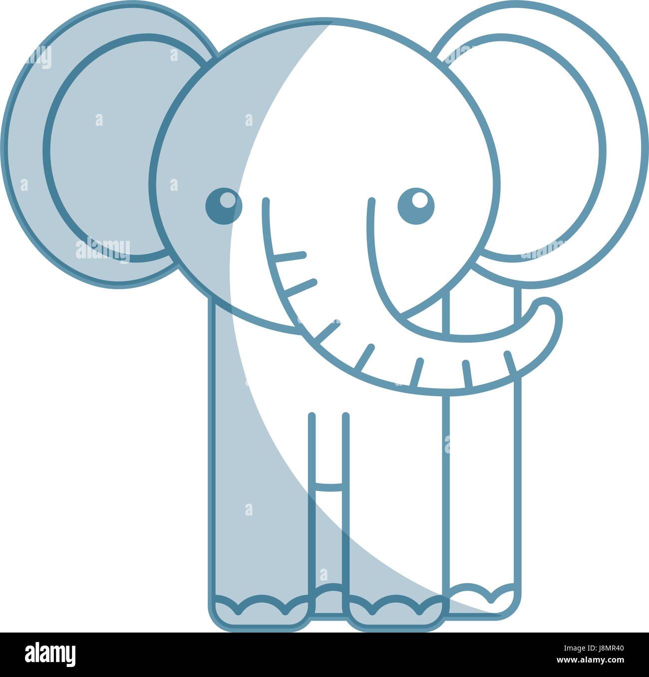 cute shadow elephant cartoon Stock Vector Image & Art - Alamy