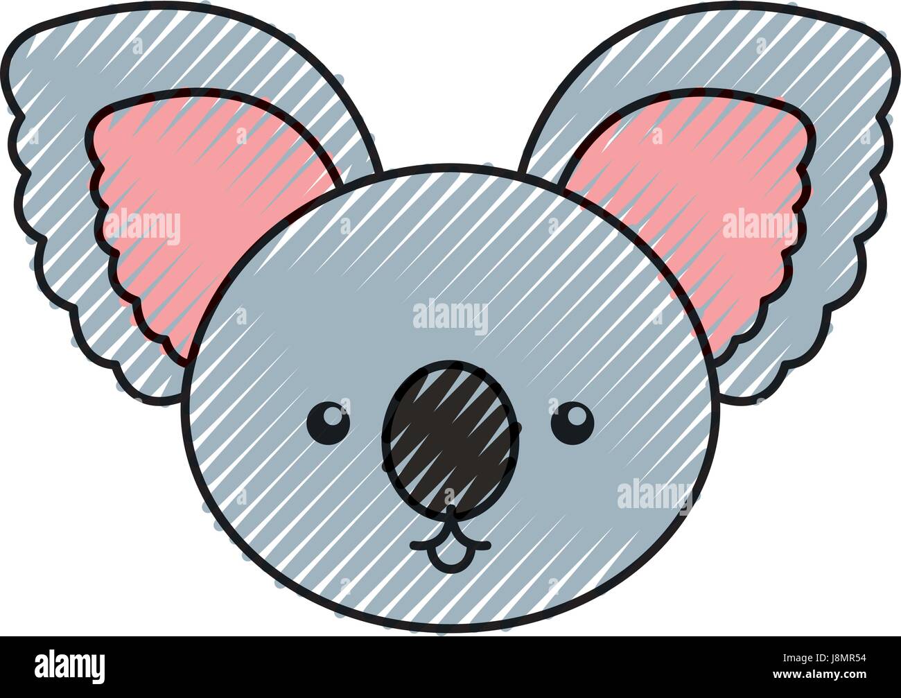 cute scribble koala face cartoon Stock Vector Image & Art - Alamy