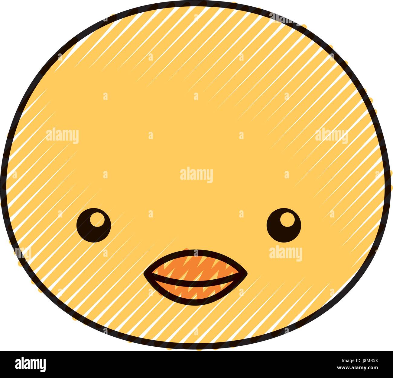 cute scribble chick face cartoon Stock Vector Image & Art - Alamy