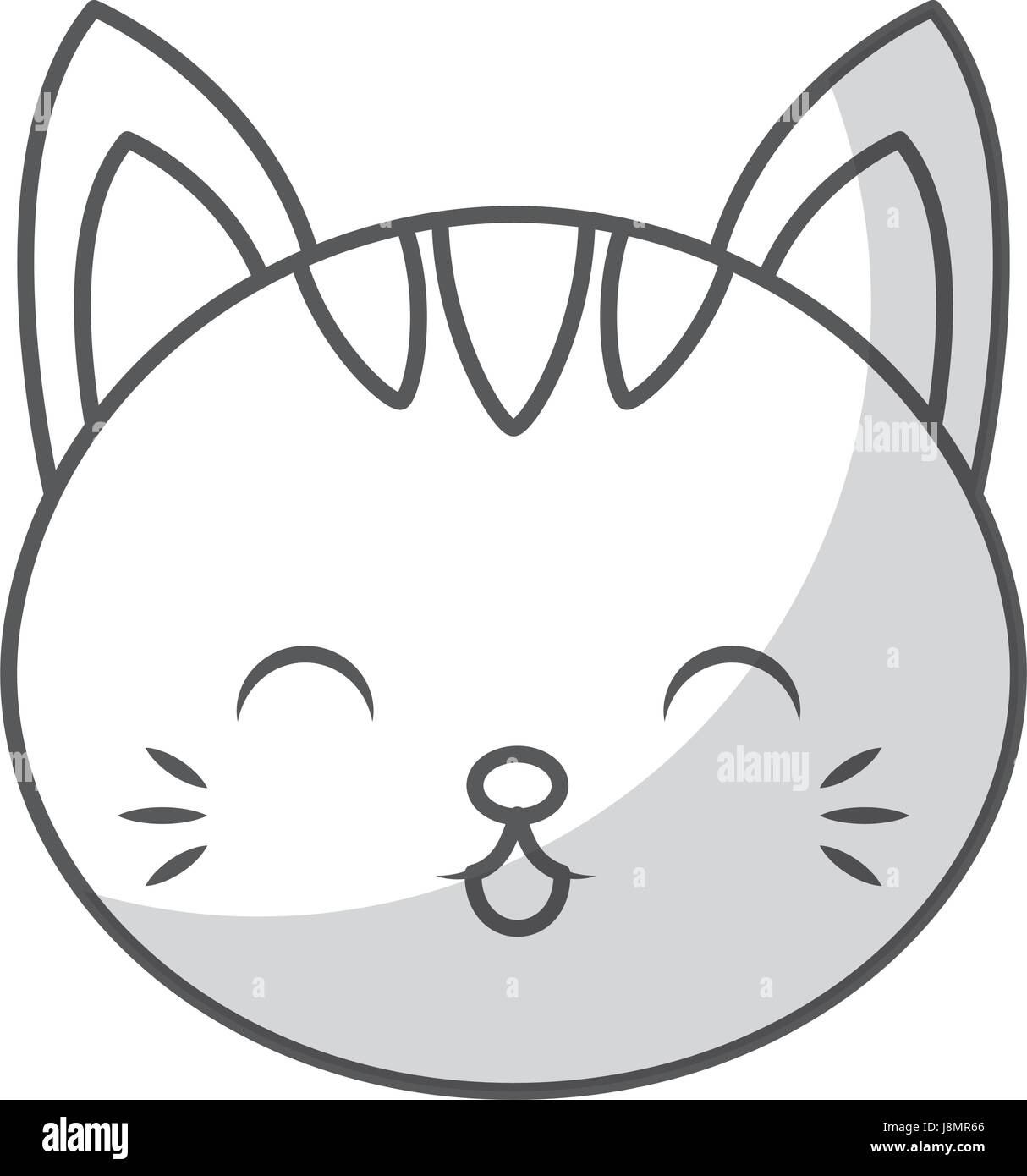 cute shadow cat face cartoon Stock Vector Image & Art - Alamy