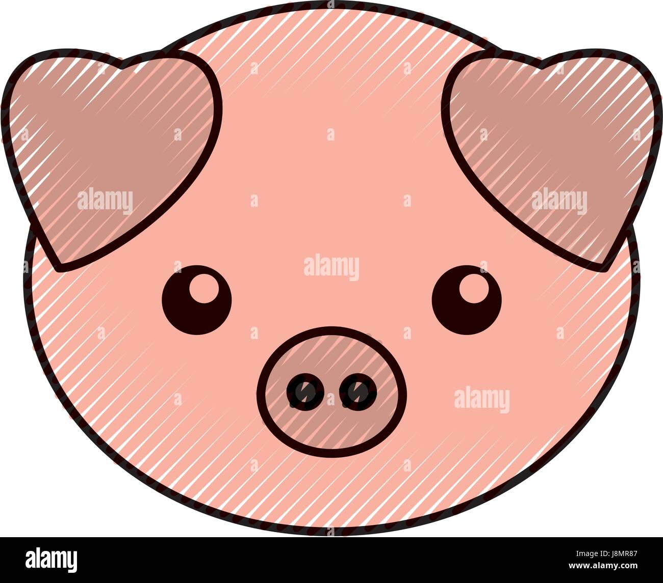 cute scribble pork cartoon Stock Vector Image & Art - Alamy