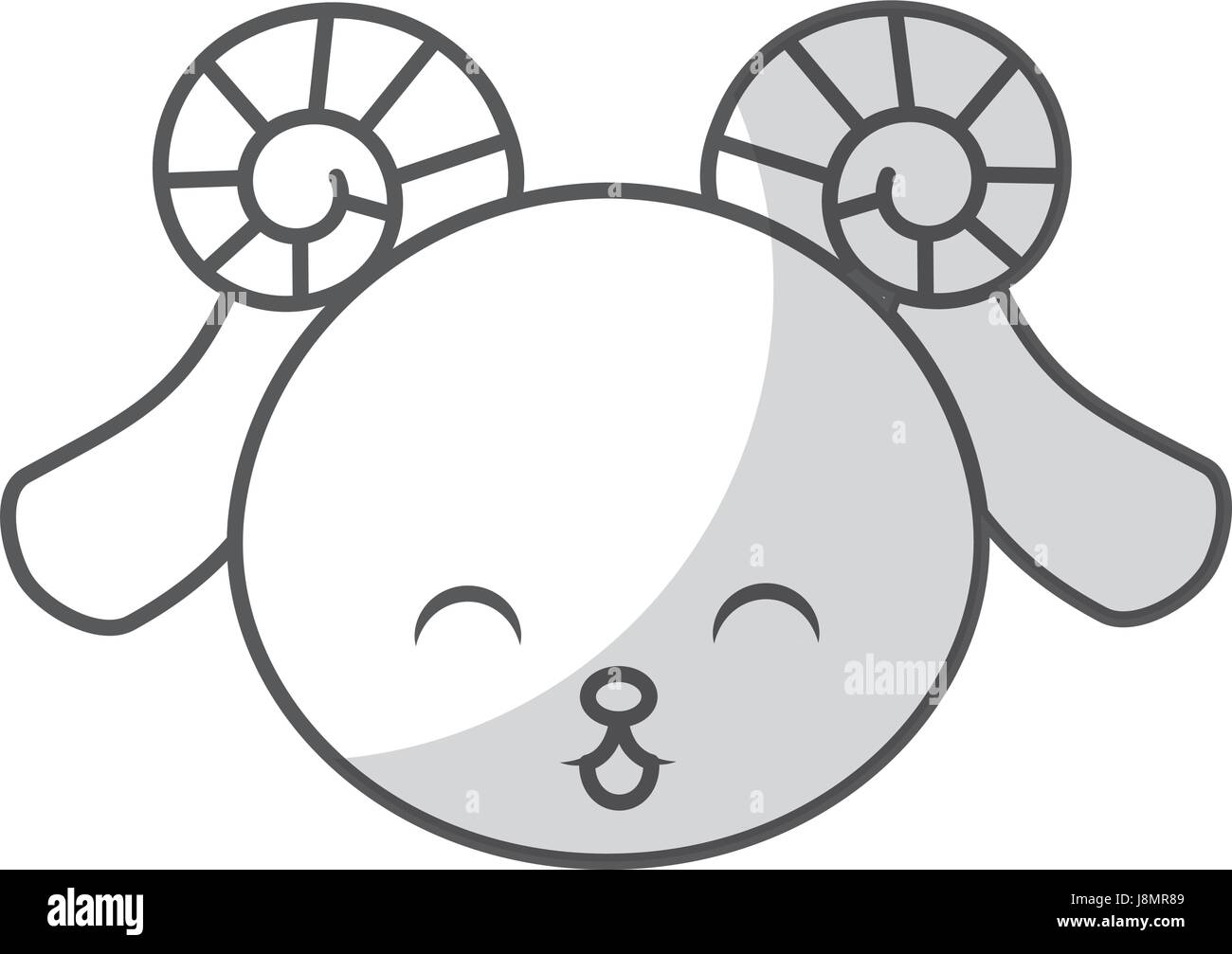 cute shadow goat face Stock Vector Image & Art - Alamy