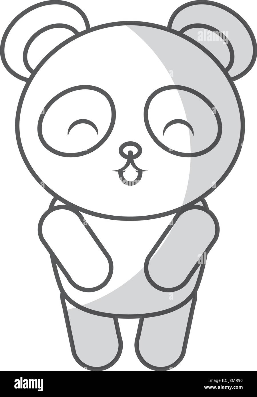 cute shadow panda bear Stock Vector Image & Art - Alamy