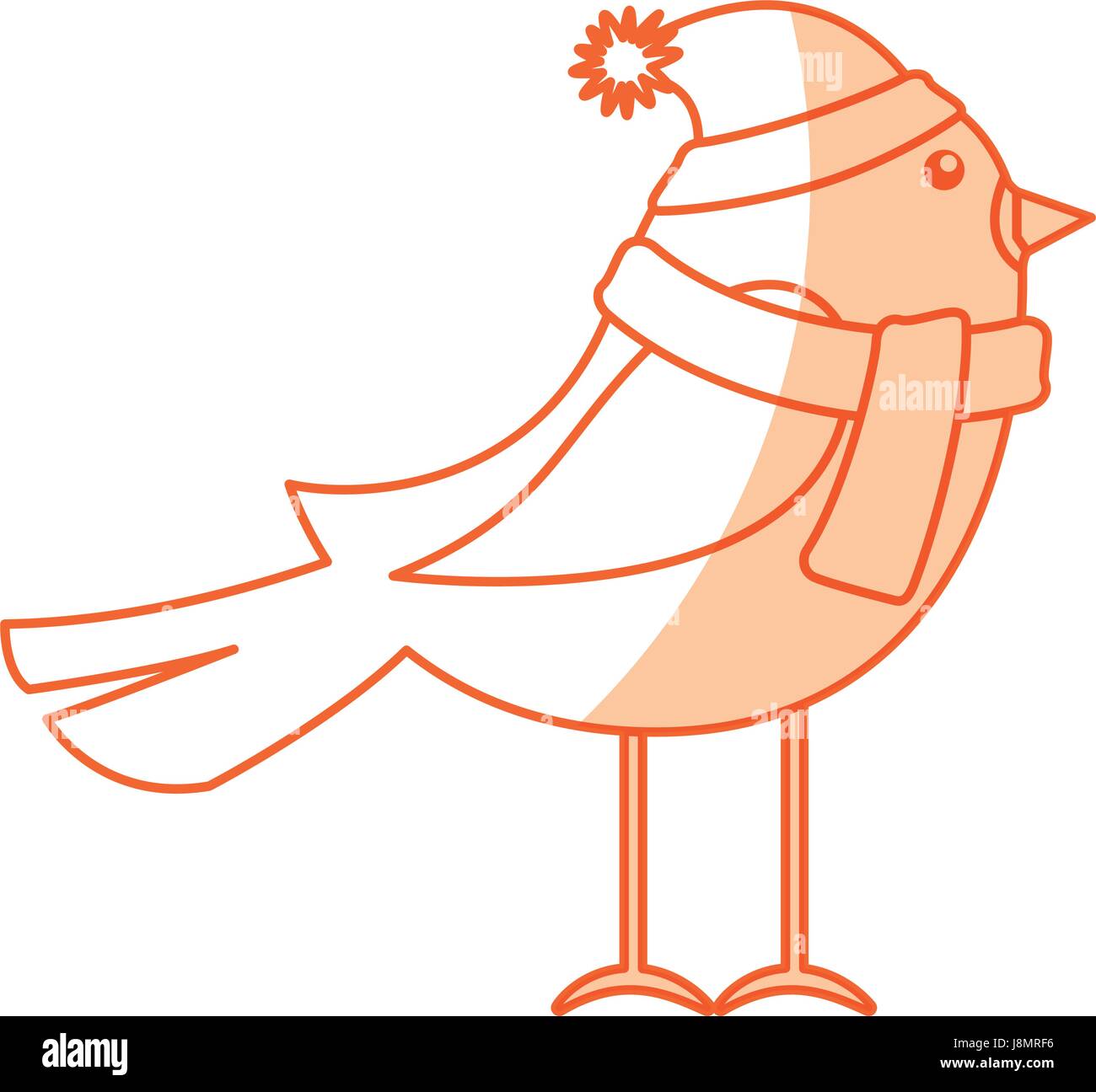 cute shadow christmas bird cartoon Stock Vector Image & Art - Alamy