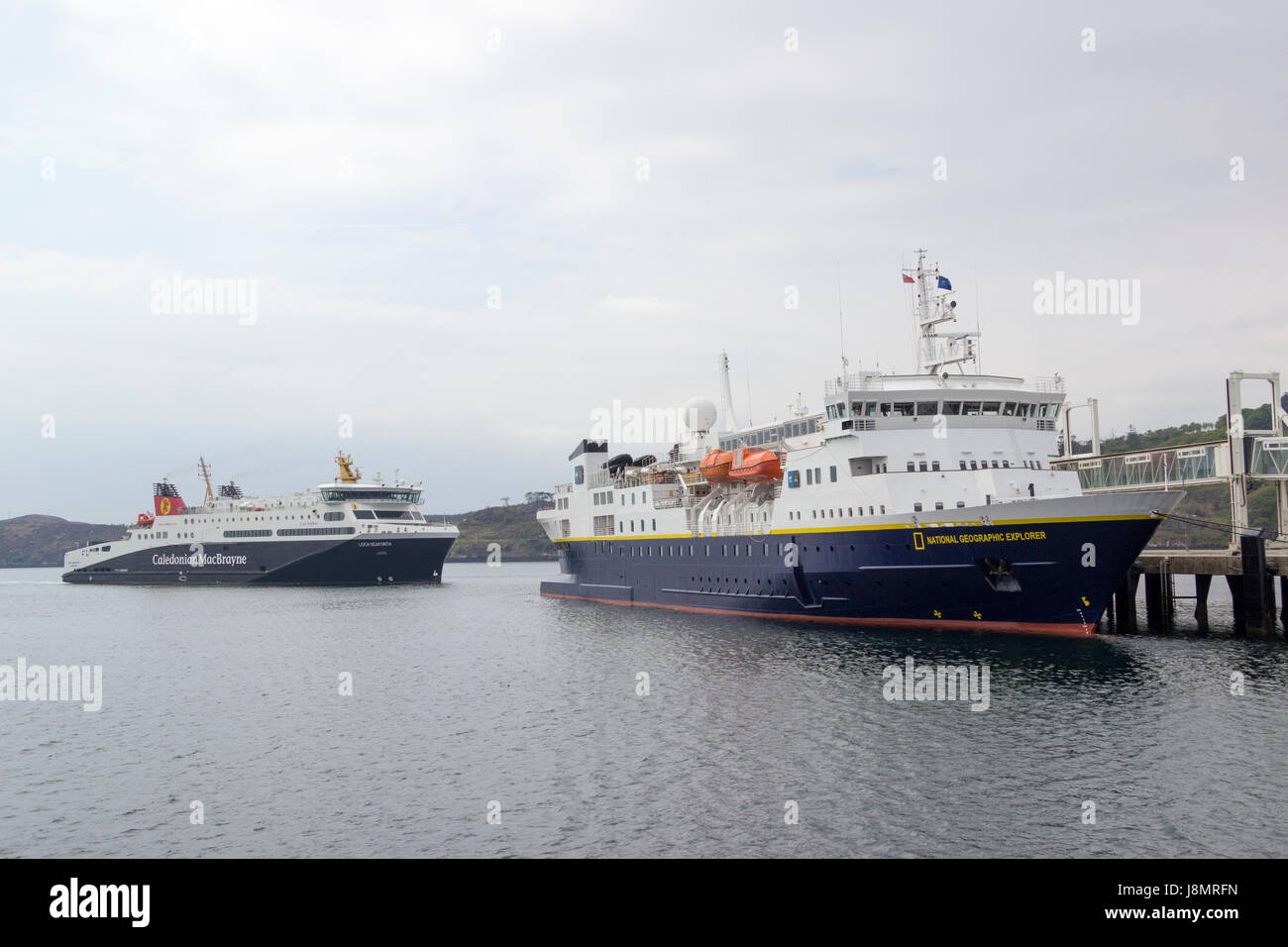 The National Geographic Explorer Passenger Ship dock at Stornoway ...