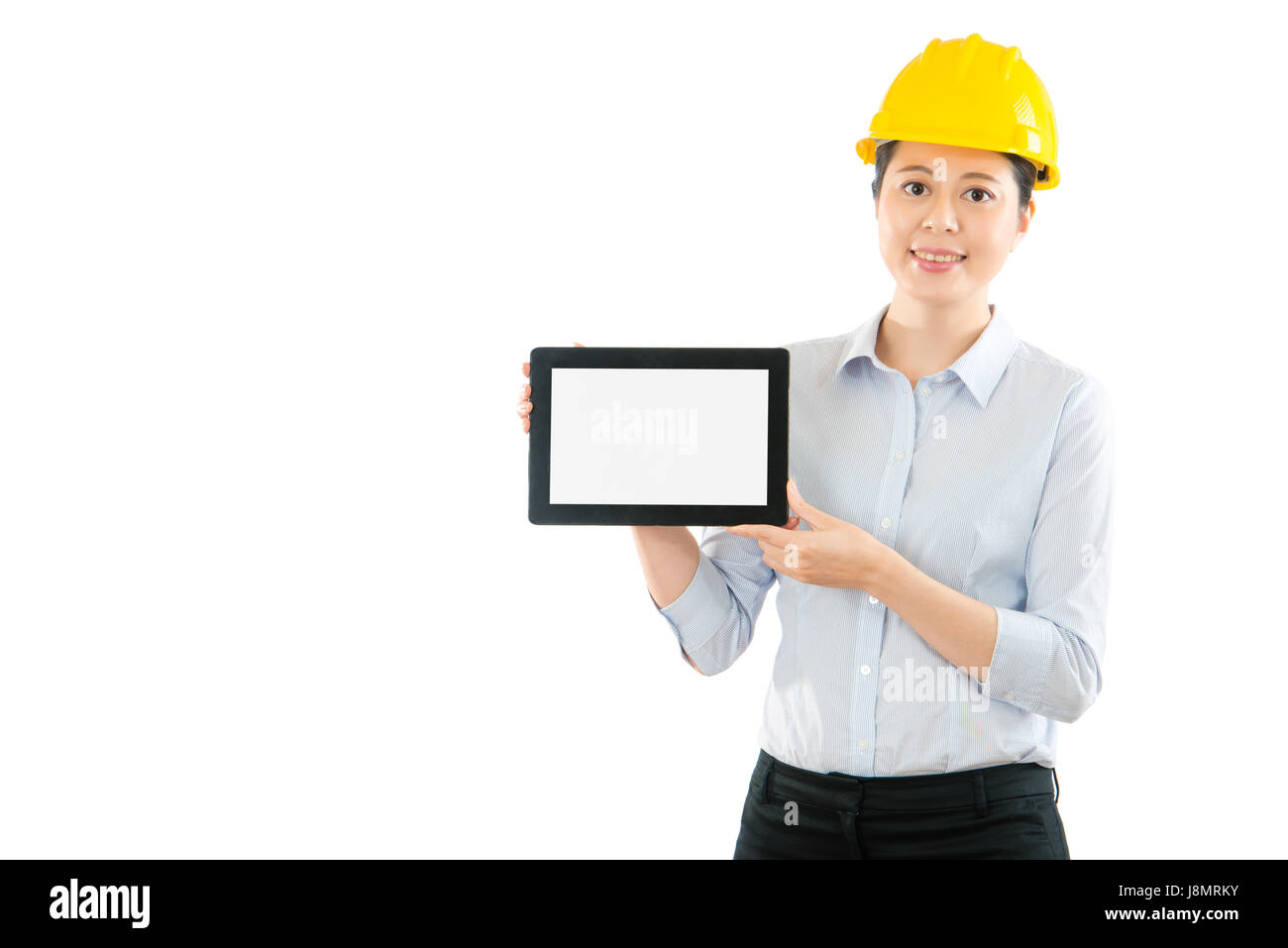 Portrait beautiful girl using Cut Out Stock Images & Pictures - Alamy