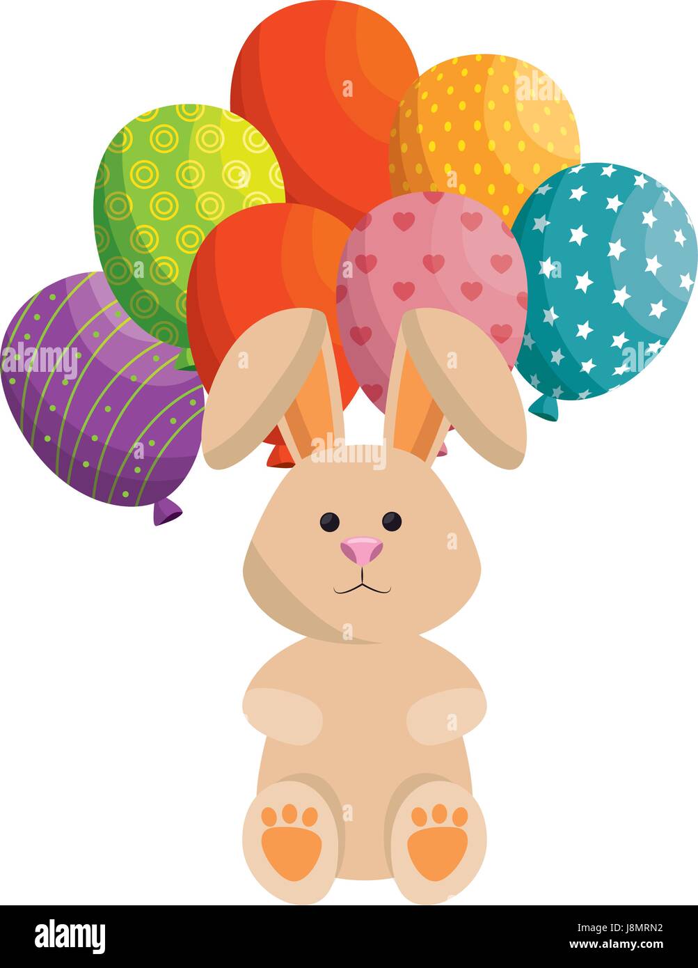 bunny animal balloons Stock Vector Image & Art - Alamy