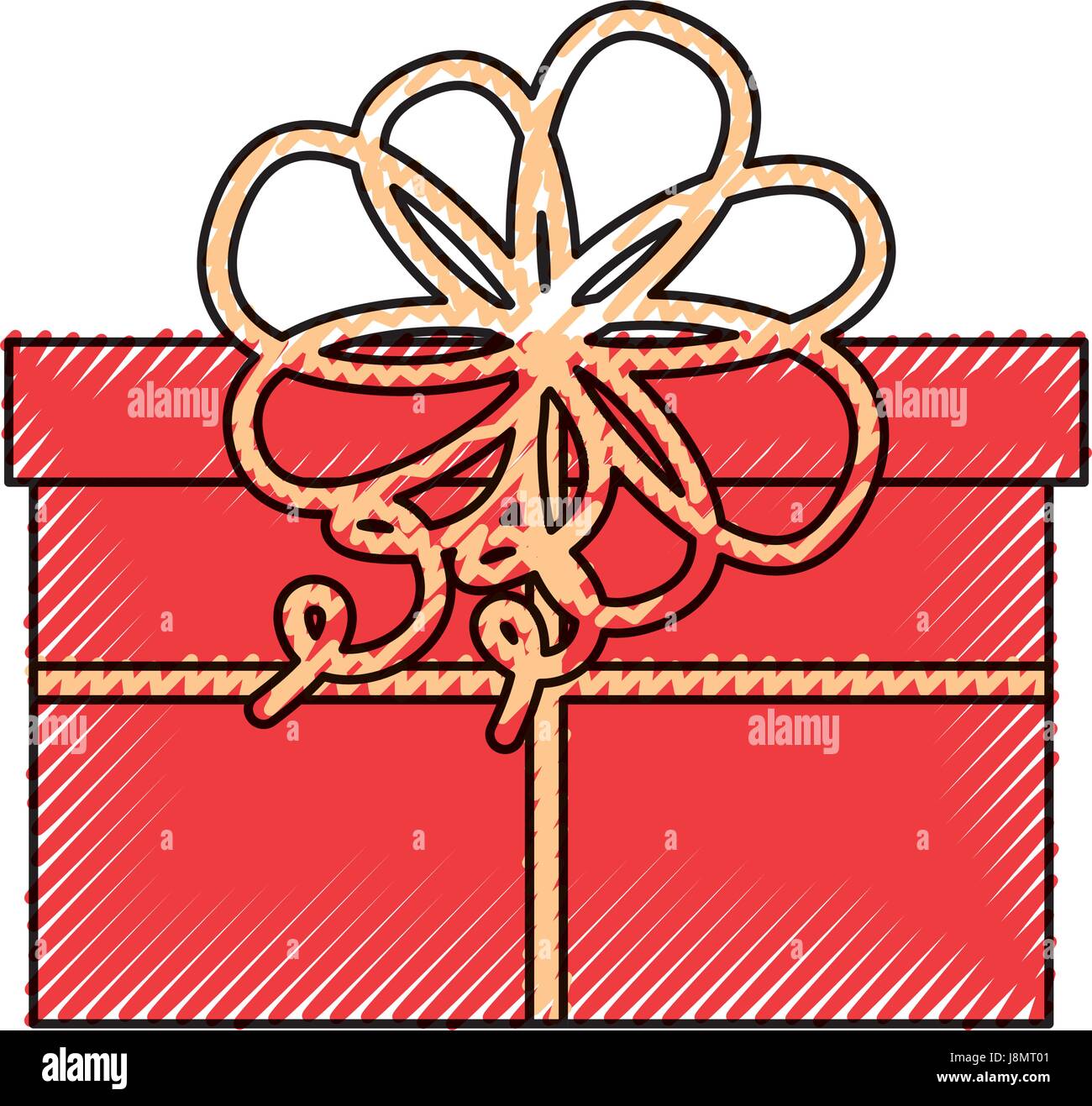 cute scribble christmas gift Stock Vector Image & Art - Alamy
