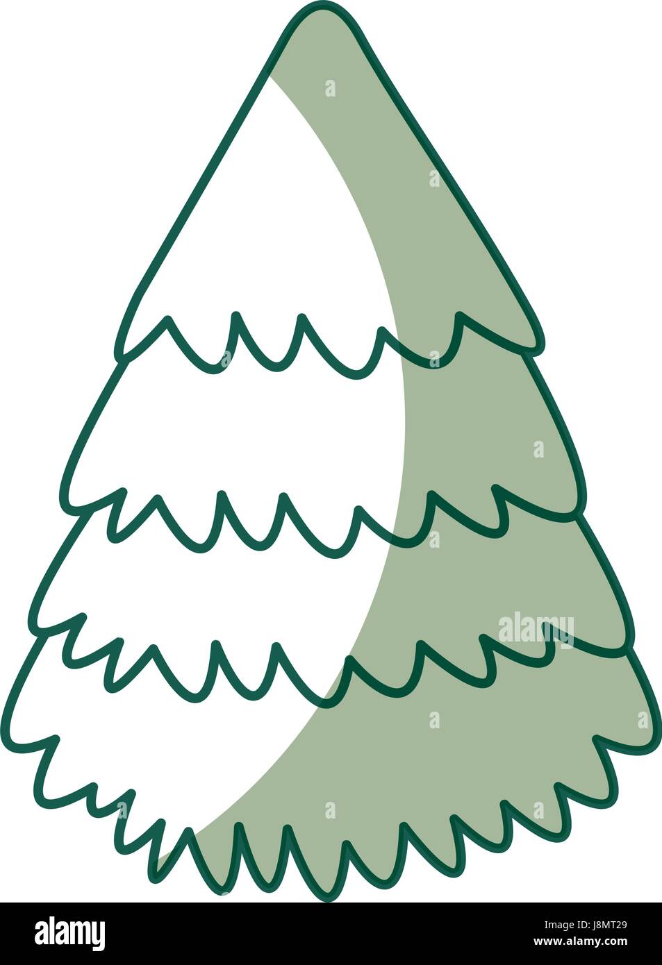 cute shadow Christmas tree Stock Vector Image & Art - Alamy