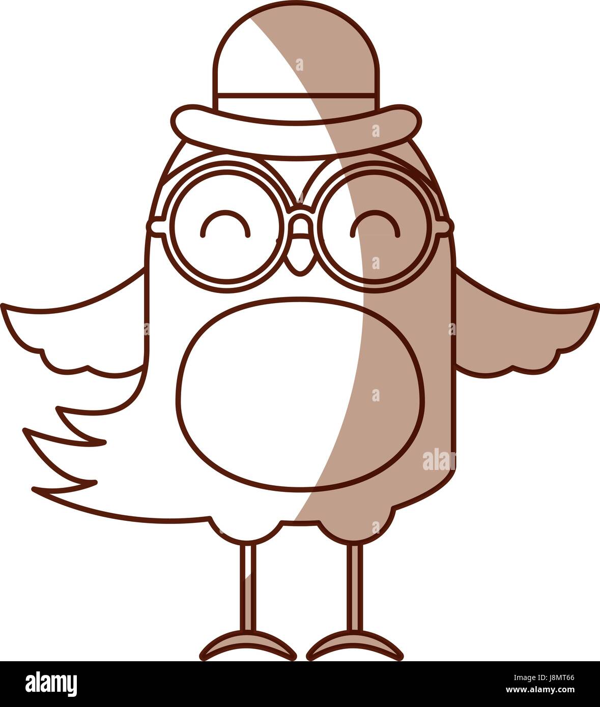 cute shadow vintage bird Stock Vector Image & Art - Alamy