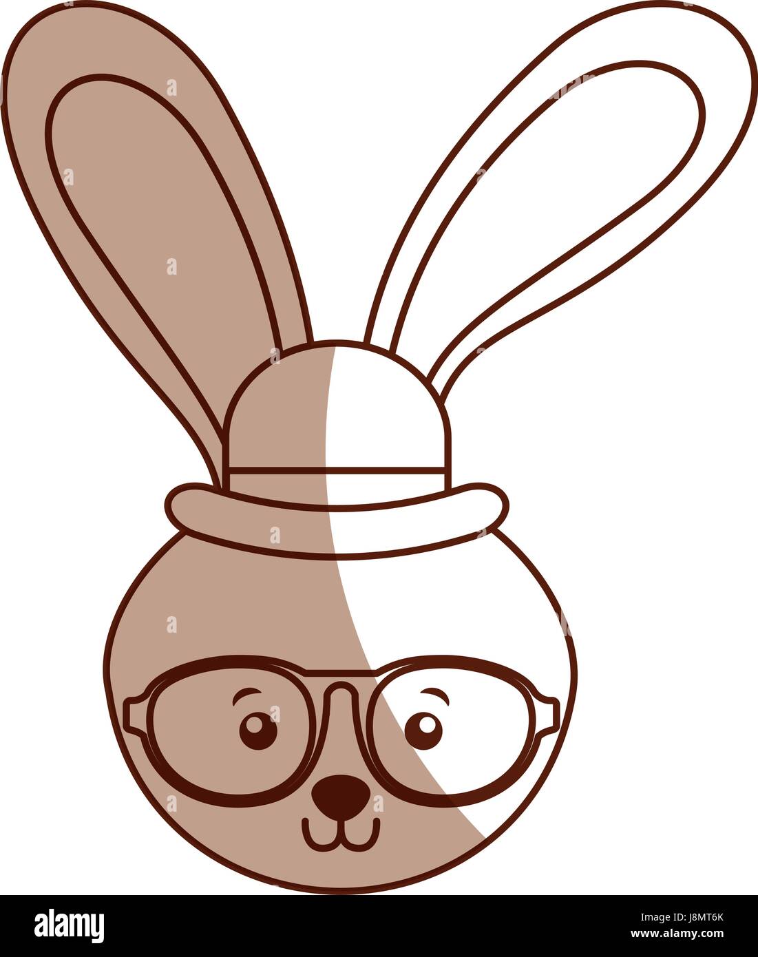 shadow vintage rabbit face Stock Vector Image & Art - Alamy