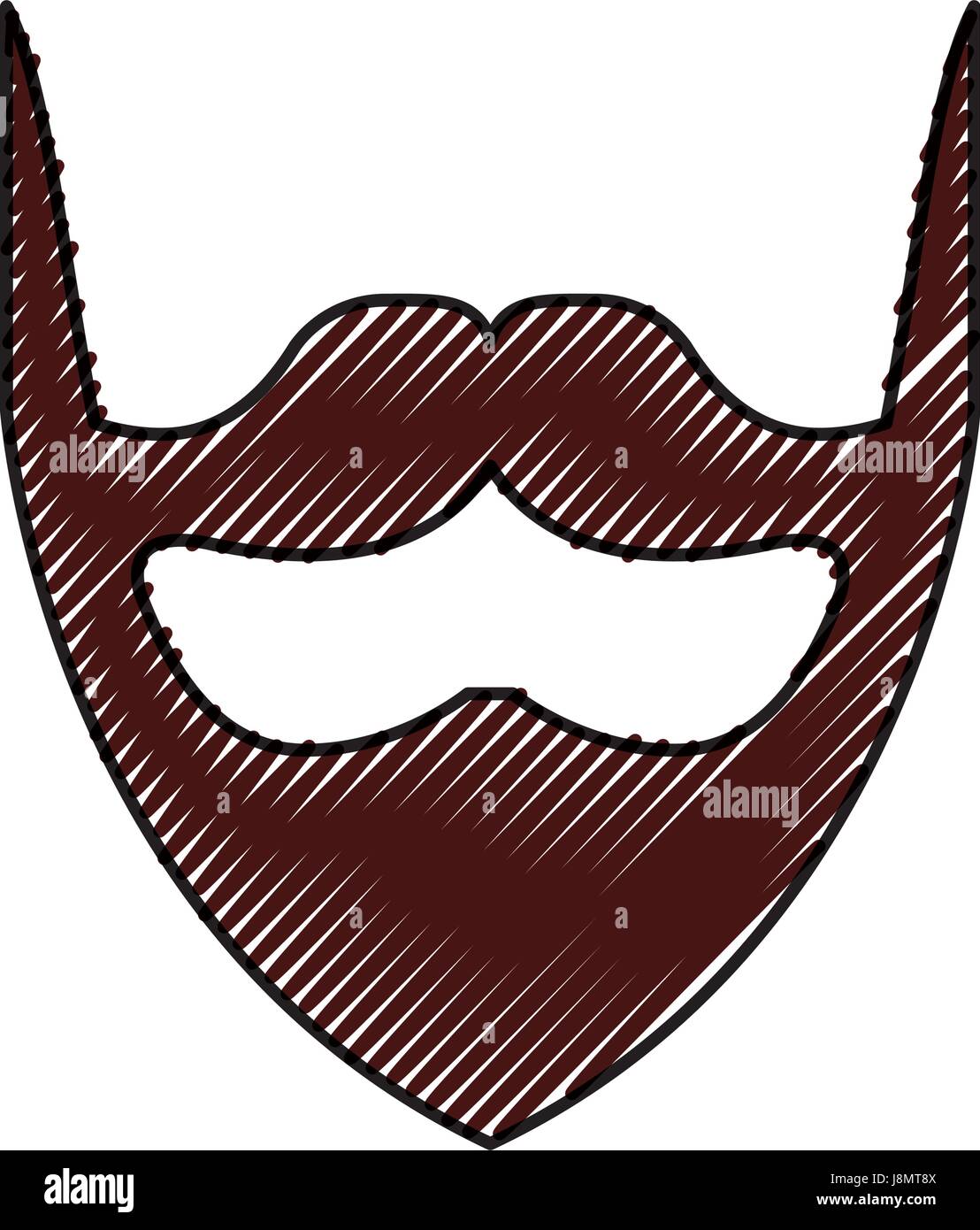 scribble vintage beard cartoon Stock Vector Image & Art - Alamy