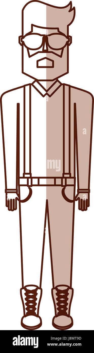 shadow vintage body man cartoon Stock Vector Image & Art - Alamy