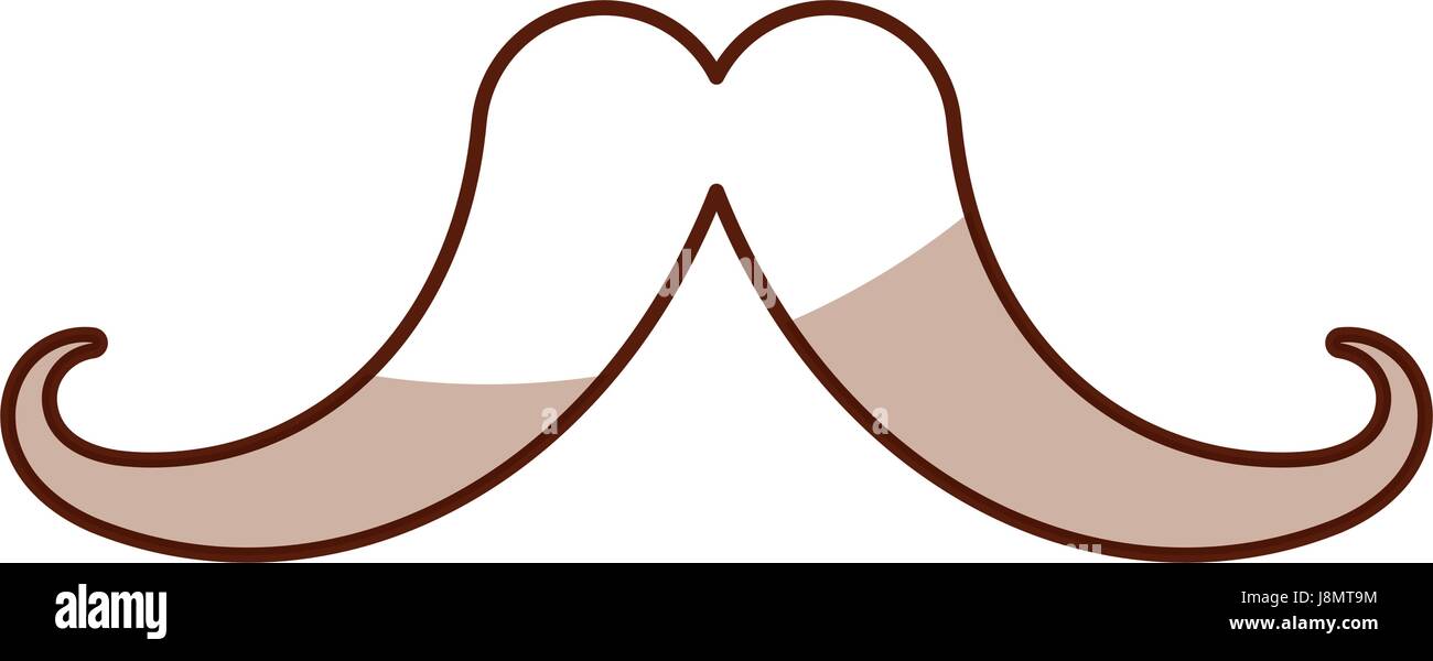 cute shadow moustache cartoon Stock Vector Image & Art - Alamy