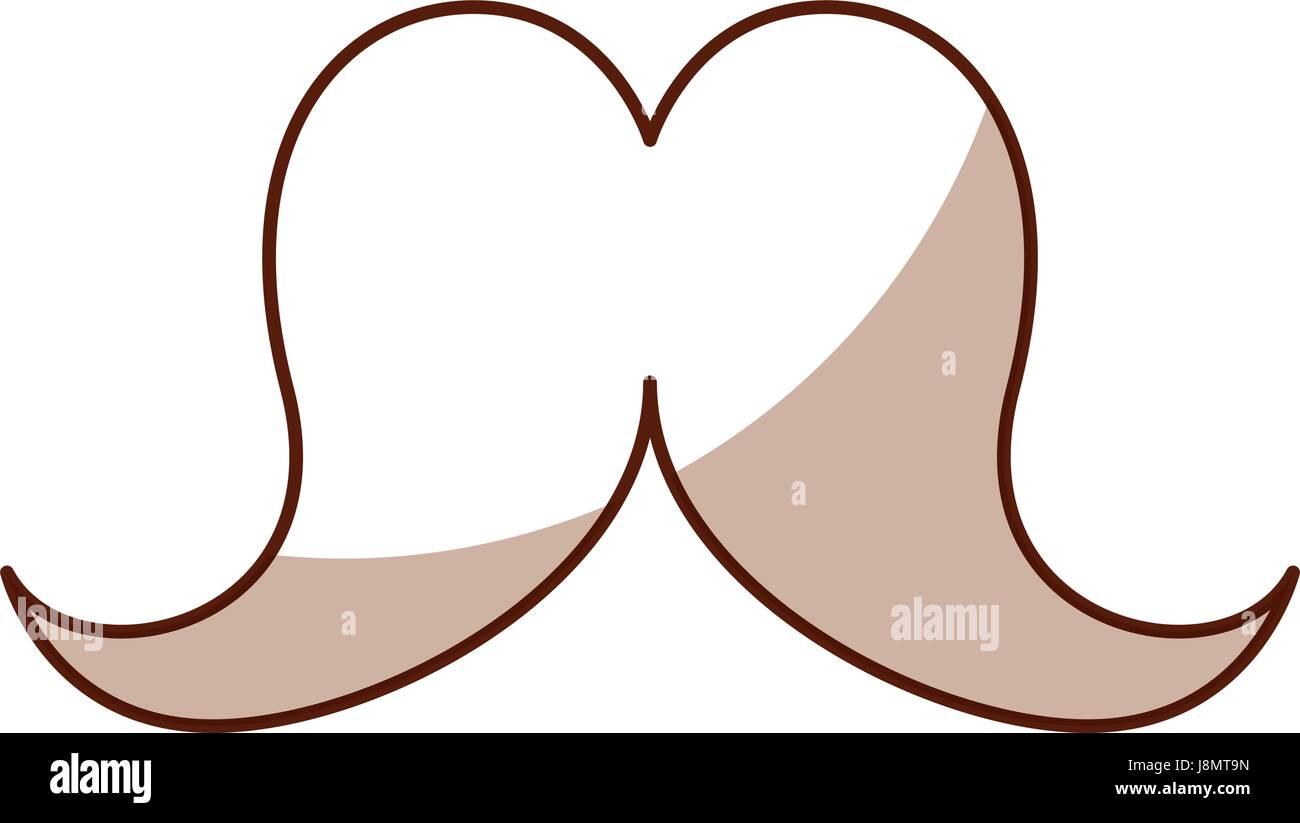 cute shadow moustache cartoon Stock Vector Image & Art - Alamy