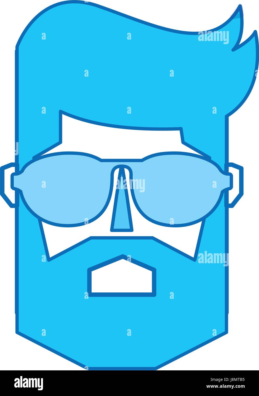 blue icon man face Stock Vector Image & Art - Alamy