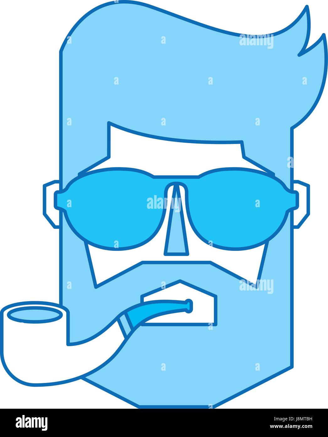 blue icon man face Stock Vector Image & Art - Alamy