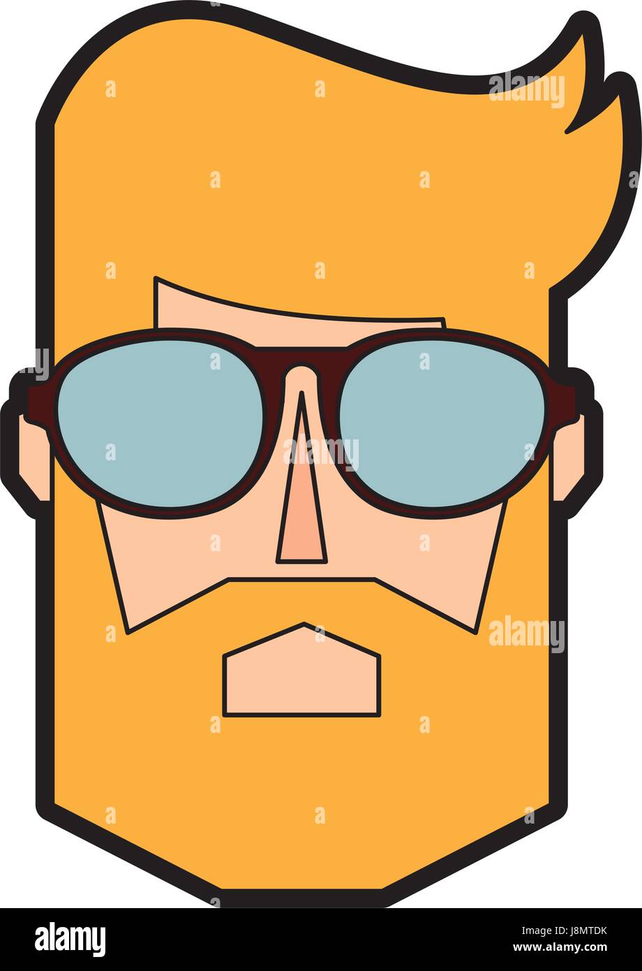Blond man face cartoon Stock Vector Images - Alamy
