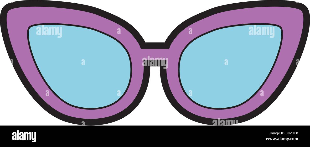 cute purple glasses cartoon Stock Vector Image & Art - Alamy