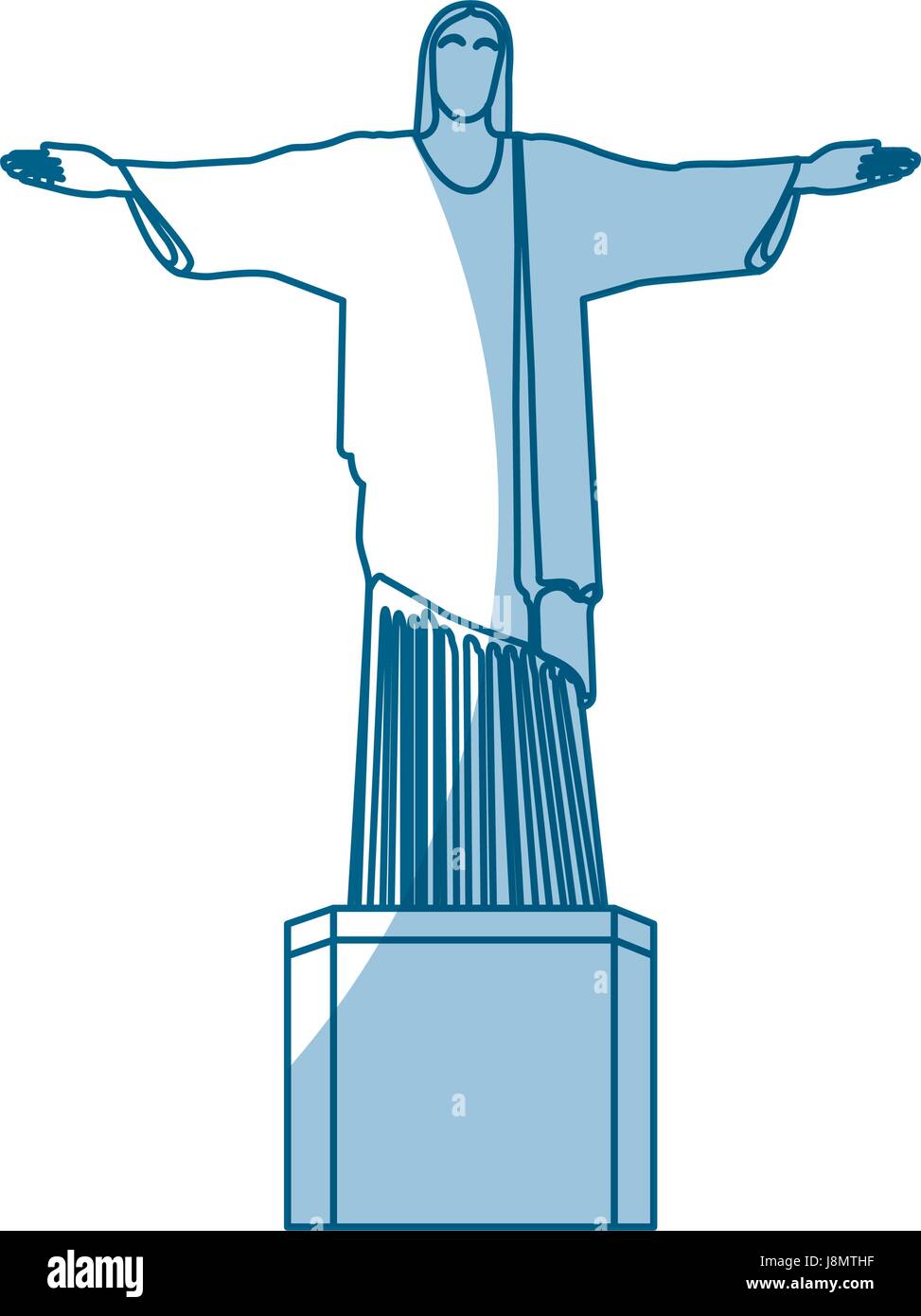 shadow redeemer christ statue Stock Vector Image & Art - Alamy