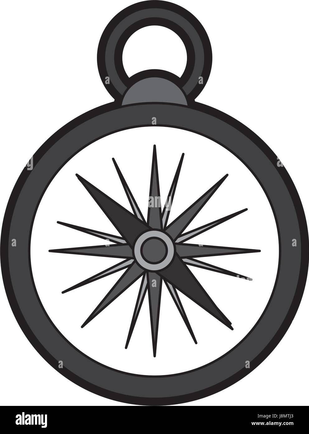 flat compass cartoon Stock Vector Image & Art - Alamy