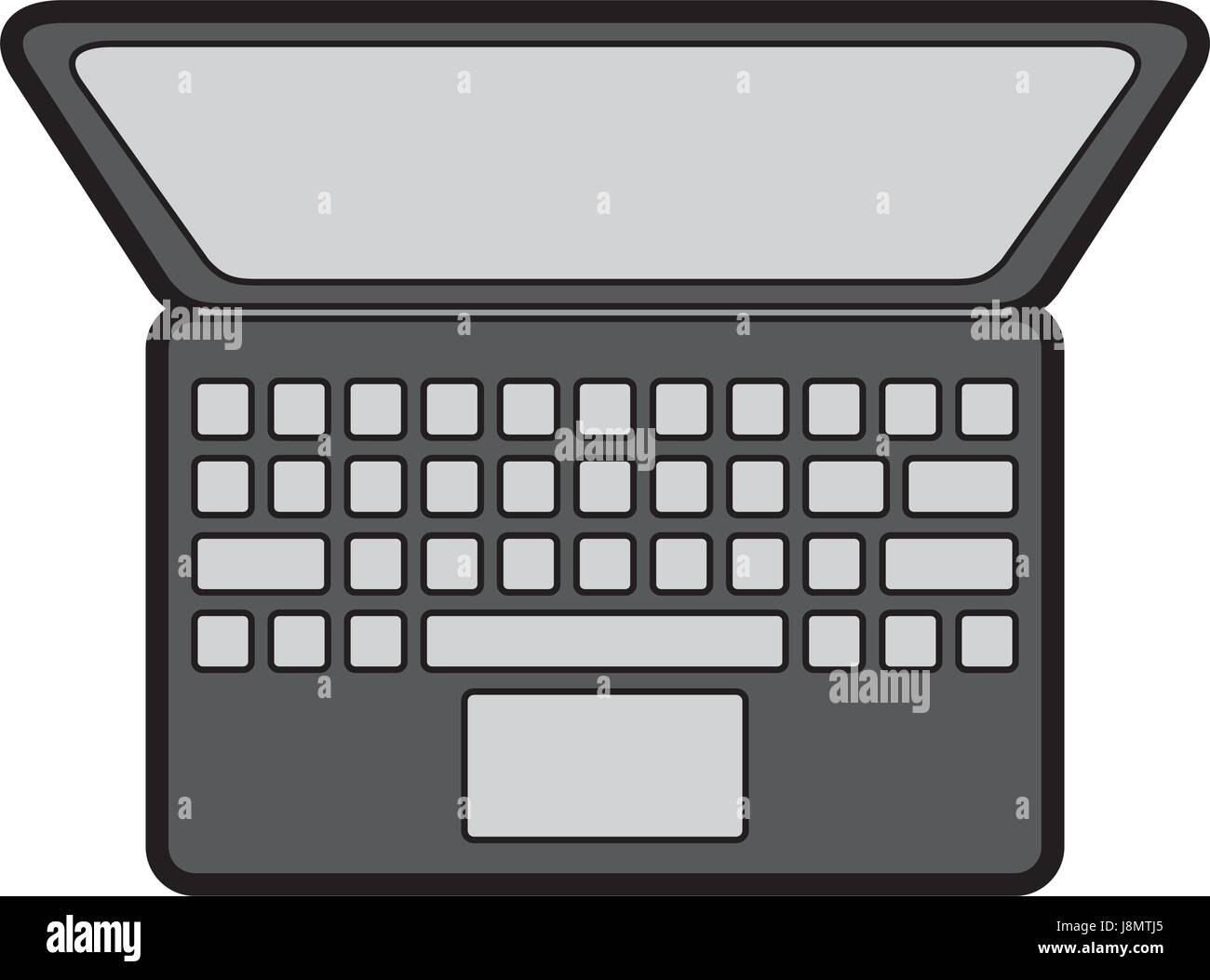 flat laptop cartoon Stock Vector Image & Art - Alamy