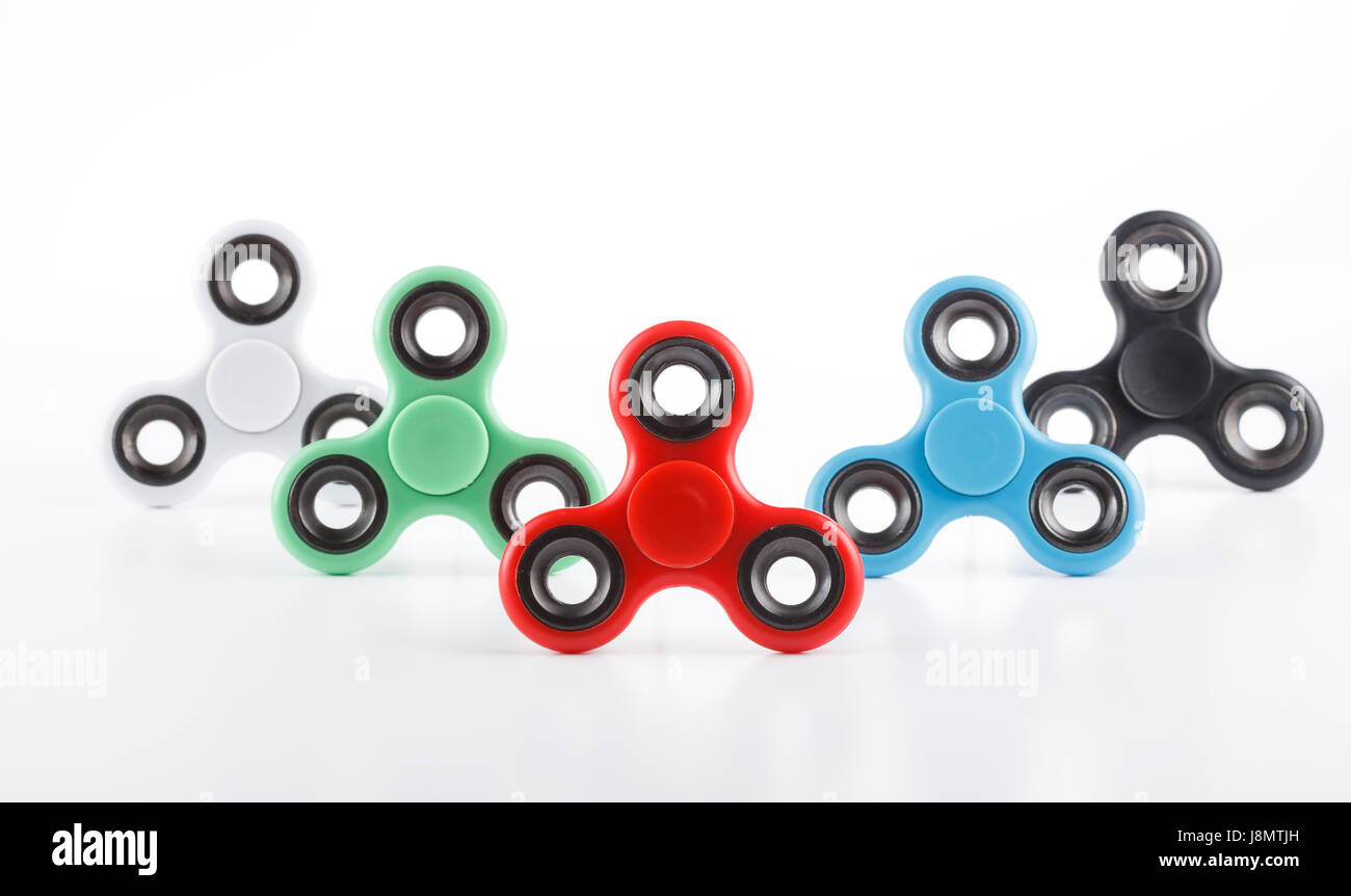 Anti stress and relaxation fidgets, cube and spinner for exhausted ...