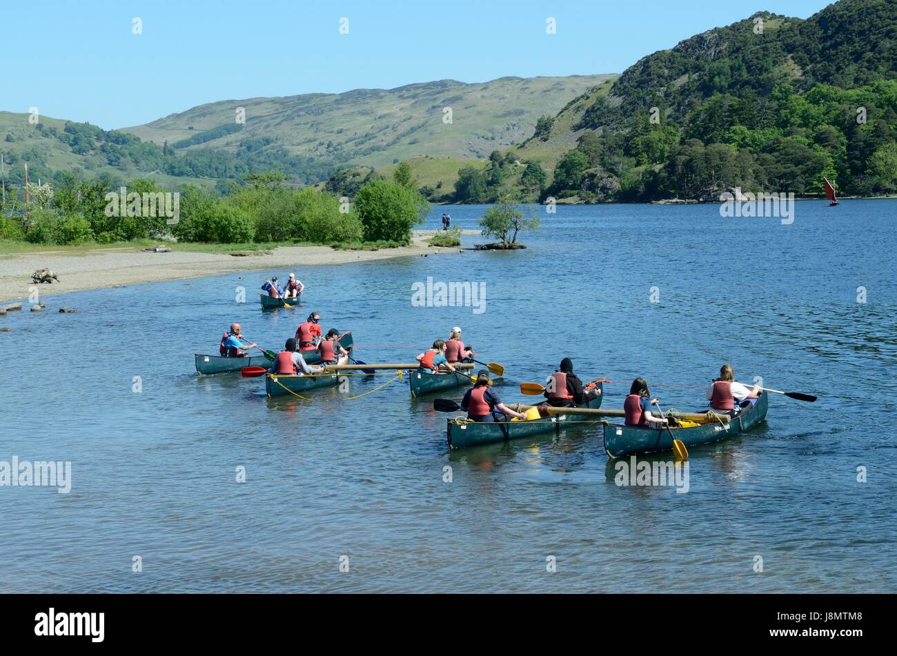 kayack lessons on Ullswater Lake Glenridding Lake District England ...