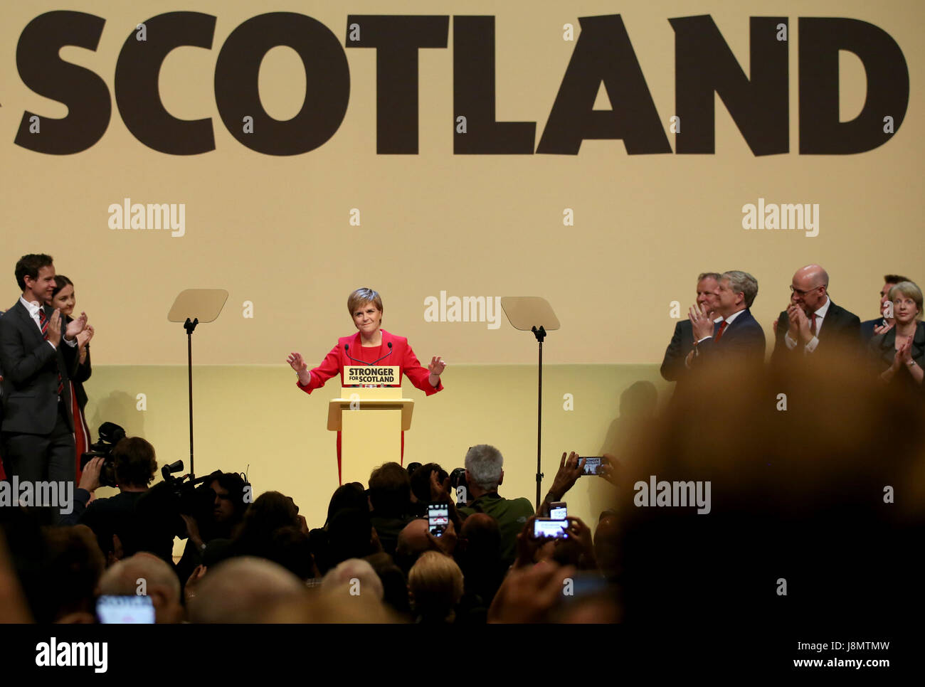 First Minister Nicola Sturgeon Speaks During The Launch Of The Snp