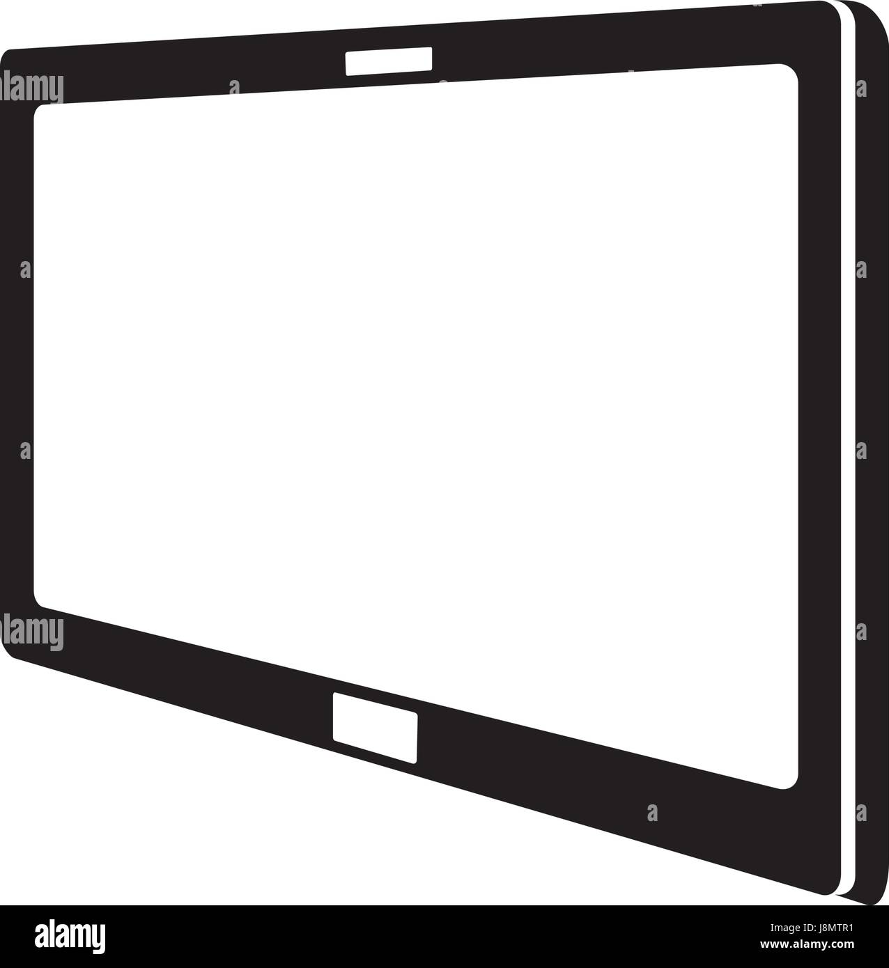 black icon tablet cartoon Stock Vector Image & Art - Alamy