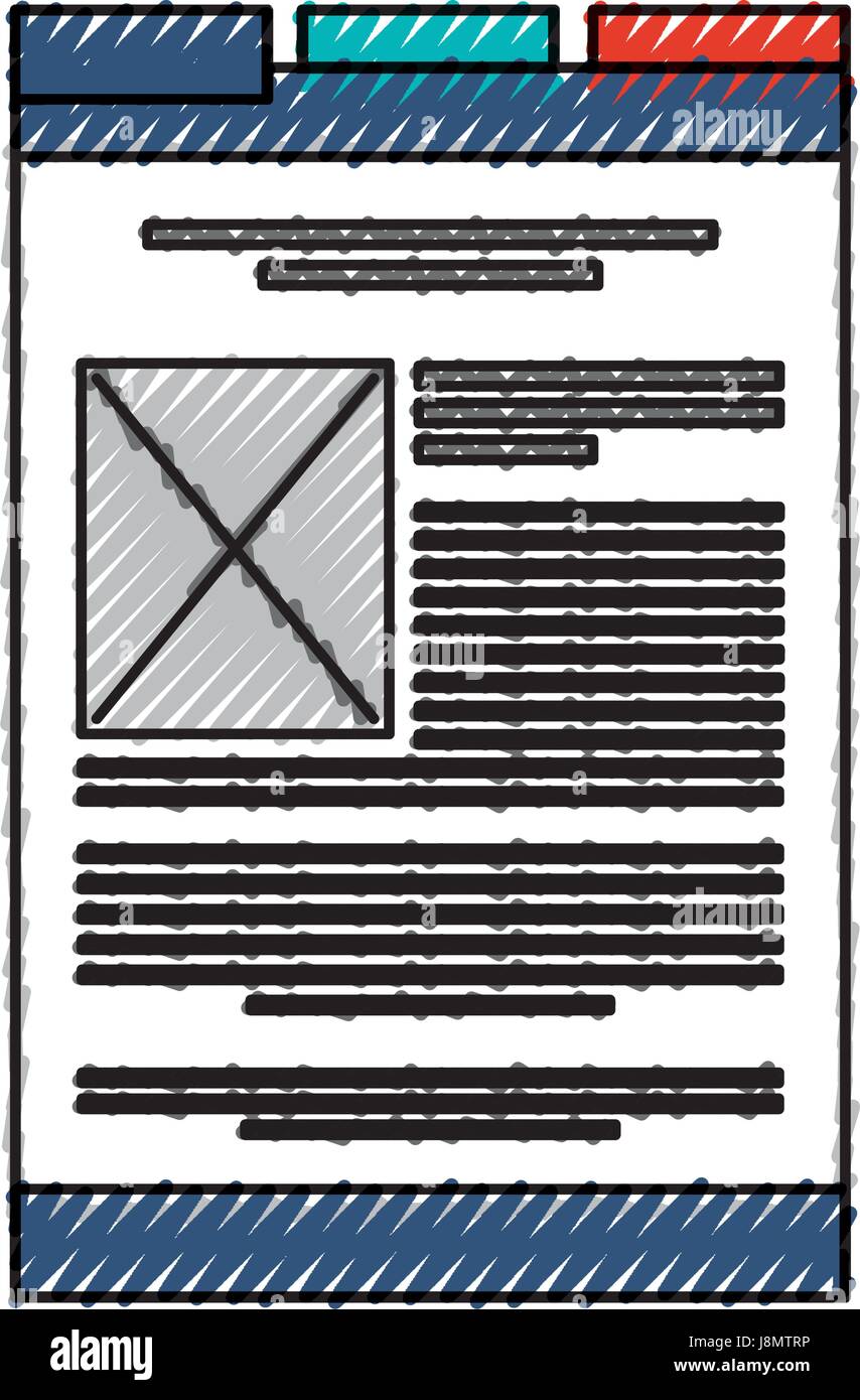 scribble web tab cartoon Stock Vector Image & Art - Alamy