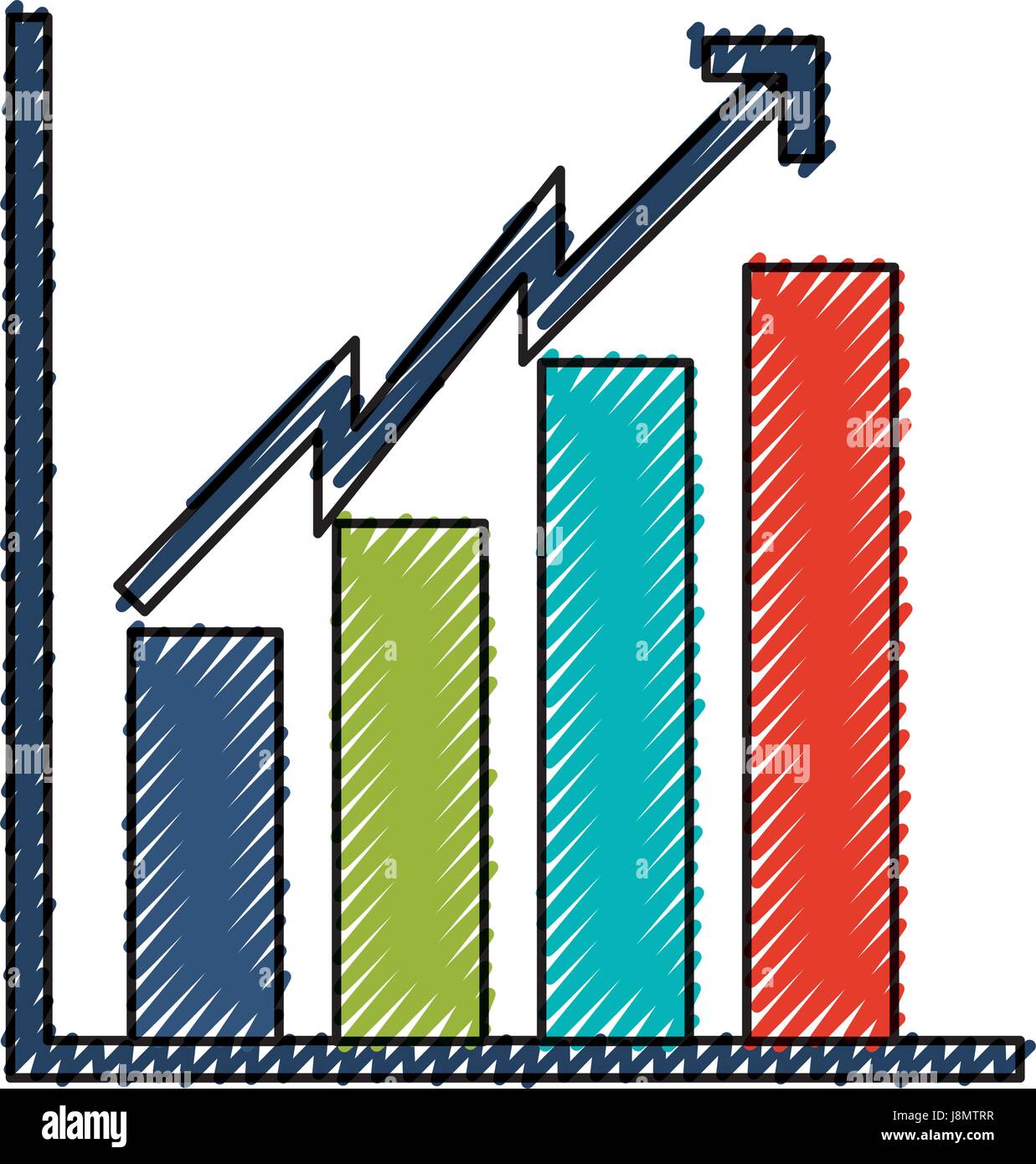 scribble bar chart icon Stock Vector Image & Art - Alamy