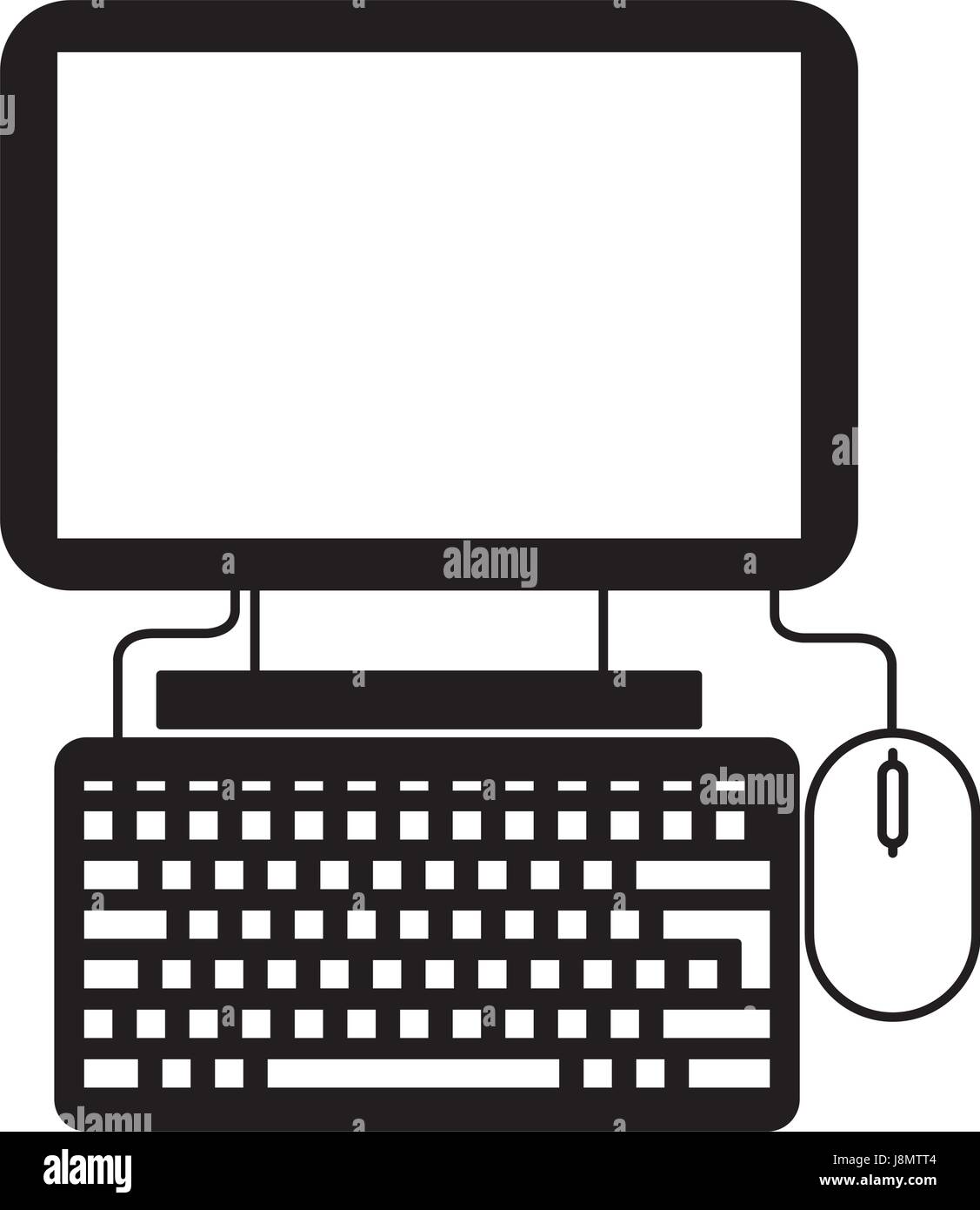 black icon pc cartoon Stock Vector Image & Art - Alamy