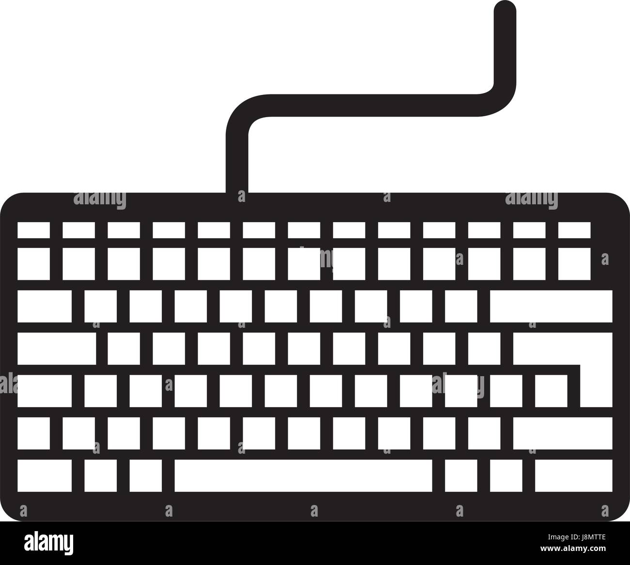 black icon keyboard cartoon Stock Vector Image & Art - Alamy