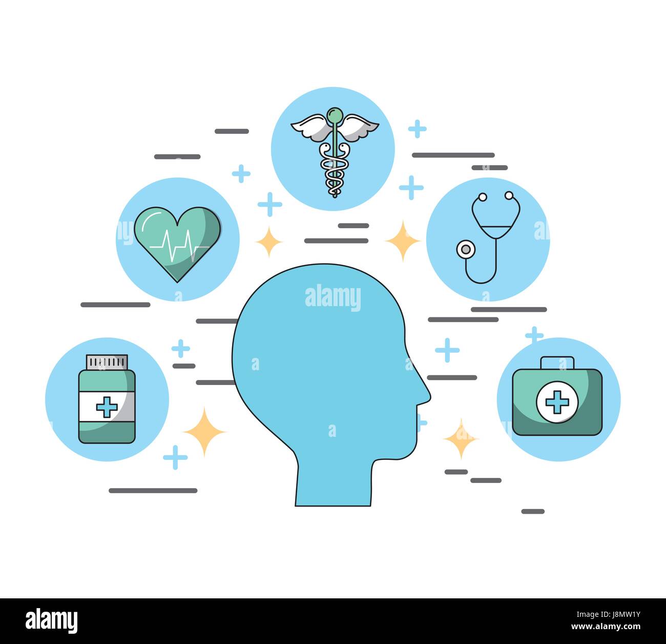 round icon head mind Stock Vector Image & Art - Alamy