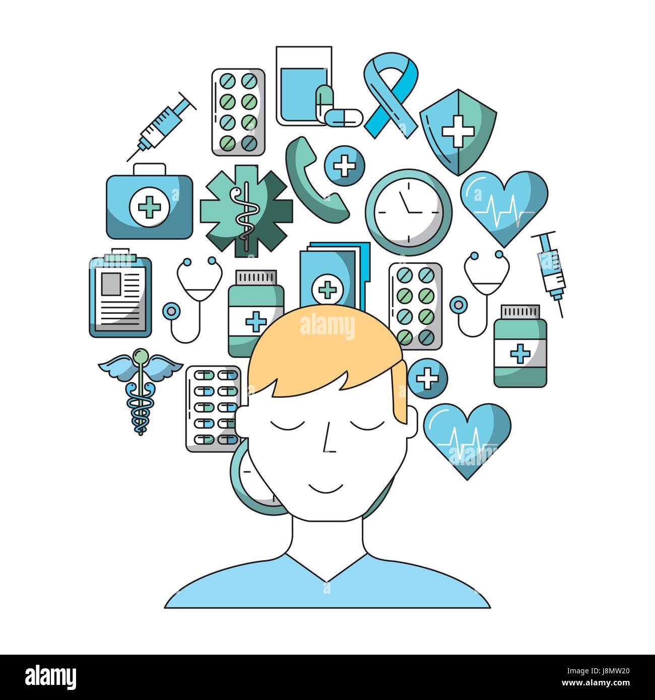 round icon head mind Stock Vector Image & Art - Alamy