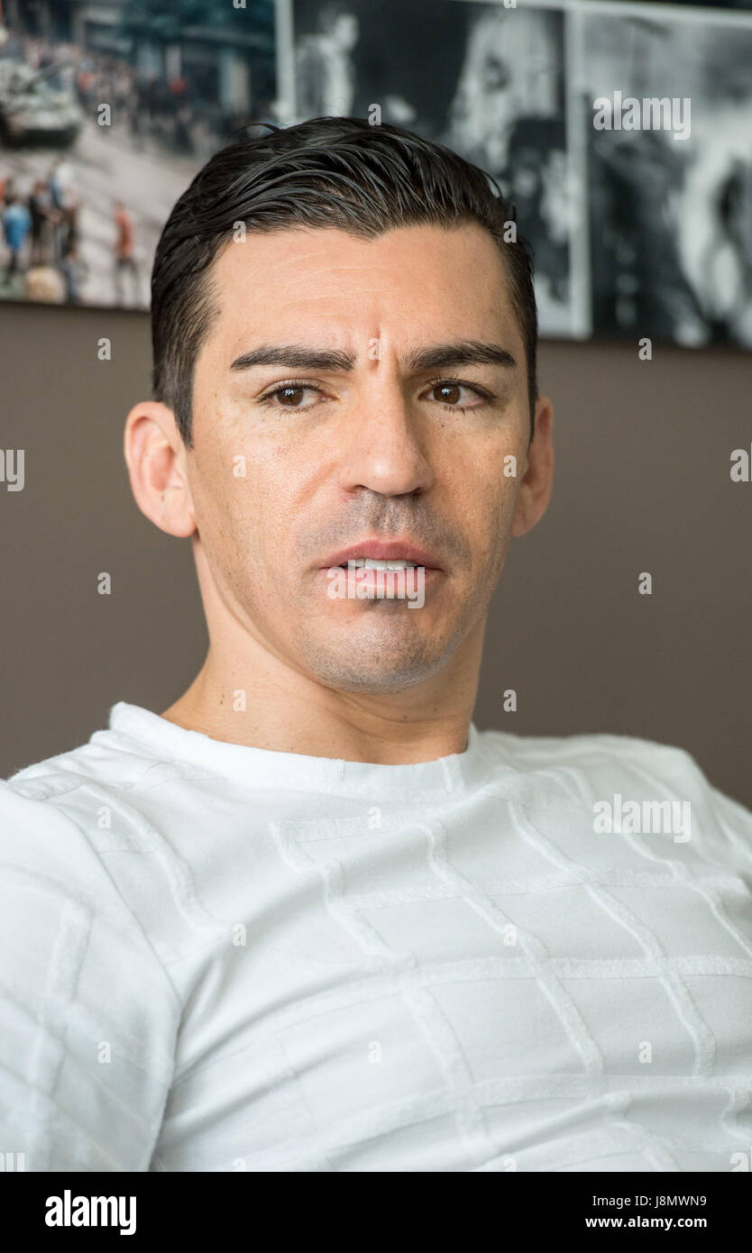 The Brasilian soccer player Lucio during an interview in Berlin ...