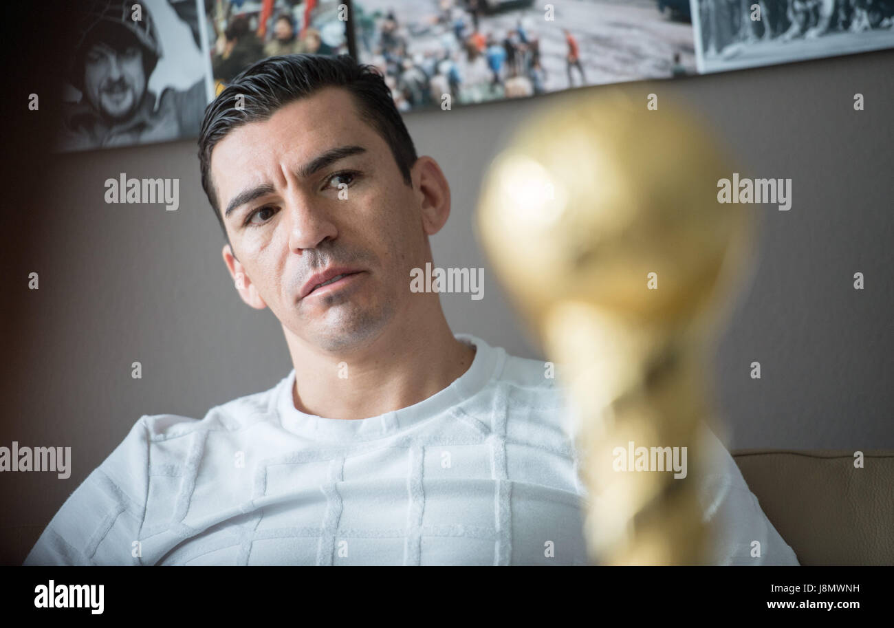 The Brasilian soccer player Lucio during an interview in Berlin ...