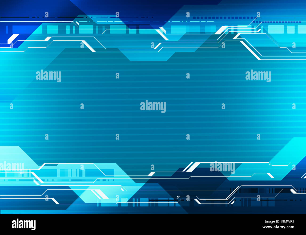Abstract digital image technology interface banner concept with place ...